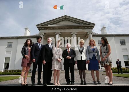 John Higgins and his family (left-right) wife Denise, daughter Claudia ...