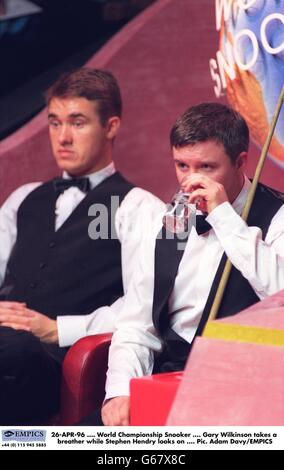 World Championship Snooker. Gary Wilkinson during his game against ...