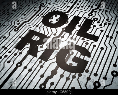 Industry concept: circuit board with Oil And Gas Indusry Stock Photo ...