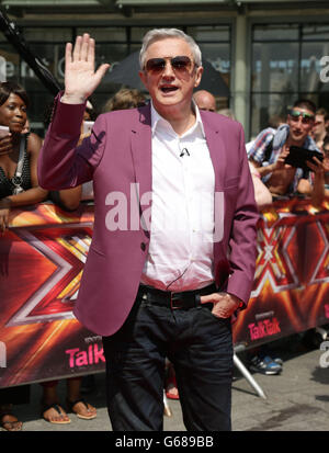Louis Walsh arriving for the last day of open auditions for X Factor ...