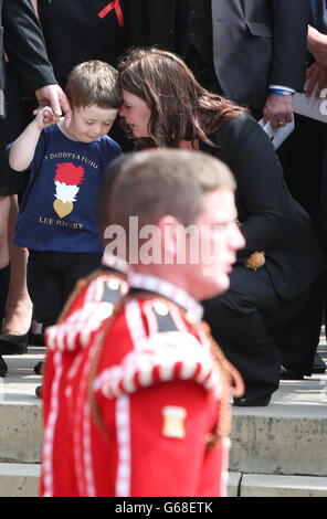 Family members follow the coffin of murdered Fusilier Lee Rigby as his ...