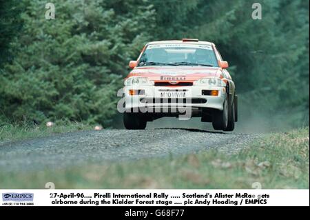 27-April-96. Pirelli International Rally ...Steve Petch steers his ...