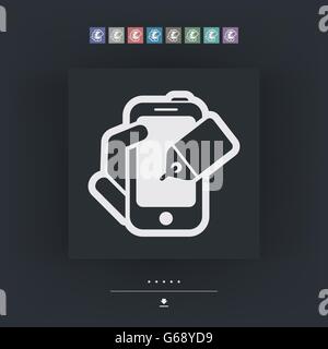 Phone label icon Stock Vector Image & Art - Alamy