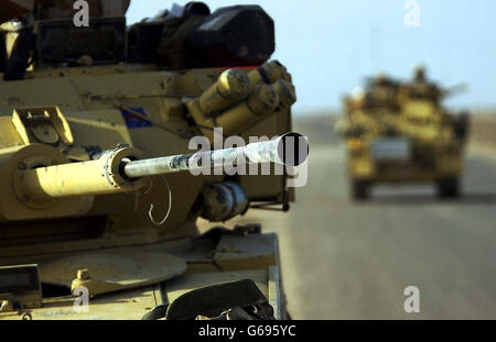 British troops in Scimitar armoured reconnaissance from the 16 Air ...