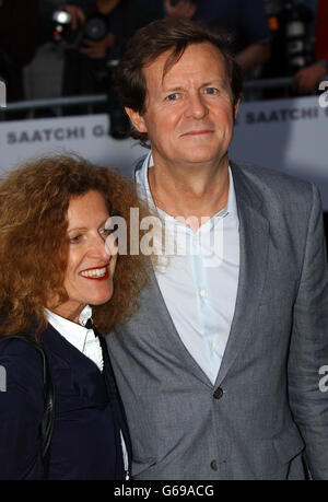 Fashion designer Nicole Farhi and scriptwriter David Hare arriving at a ...
