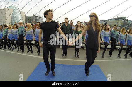 Irish dancing world record attempt Stock Photo - Alamy