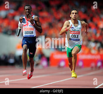 Great Britain's Ola Abidogun (left) and Australia's Jaydon Page in ...