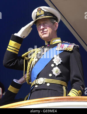 Prince Charles inspects Royal Naval officers passing out from Stock ...