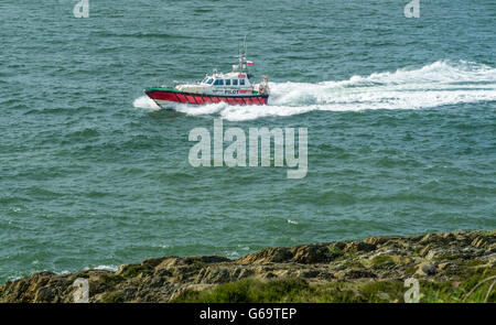 Liverpool Pilot heading towards the harbour at Port Amlwch, Anglesey ...