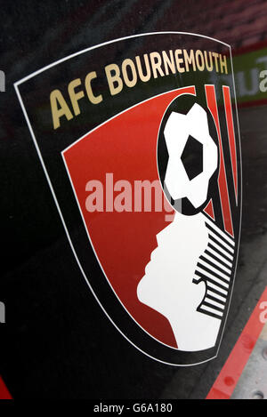 Detail view of the AFC Bournemouth badge at Dean Court Stock Photo - Alamy