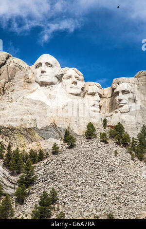 Mt Rushmore Presidential faces sculptures in granite Stock Photo - Alamy