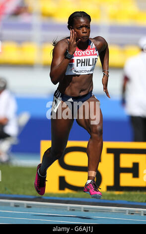 Great Britain's Asha Philip competes in the women's 60 metres final ...