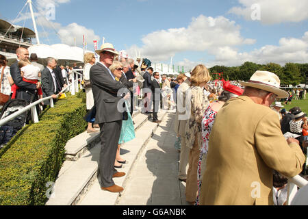 Racegoers beside the pre-parade ring during day four of the 2013 ...