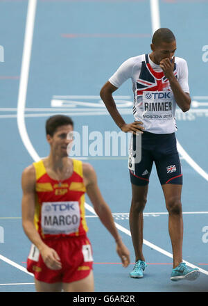 Great Britain's Michael Rimmer after finishing last in the Men's 800m ...