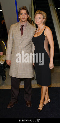 Actor Dougray Scott & his wife Sarah Travis arriving at Sanderson ...