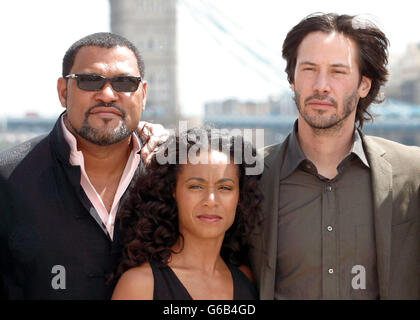 Some of the cast of the Matrix in London Matrix Reloaded Neil Rayment ...