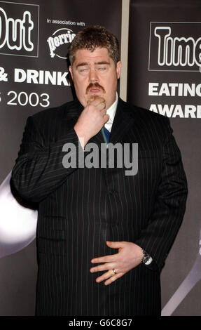 The compere of the awards Phill Jupitus arriving for the Time Out ...