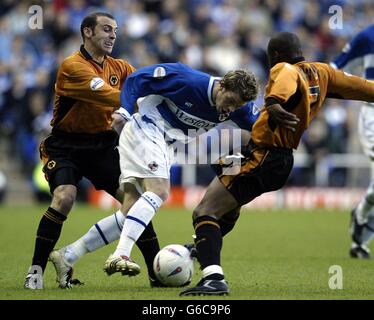 Wolverhampton Wanderers' Shaun Newton trys to gets past Crewe's Rob ...