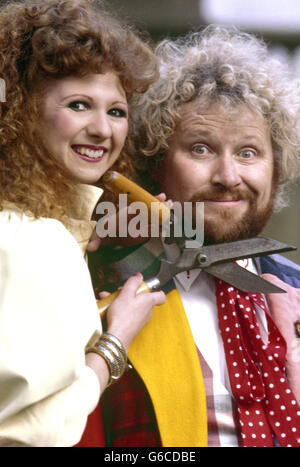 Colin Baker, new Doctor Who, the 6th, with actress Nicola Bryant, who ...