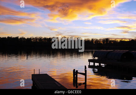 Sunset, Lake Conroe, Texas Stock Photo - Alamy