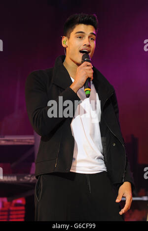 Siva Kaneswaran of The Wanted performs on stage during day two of the ...