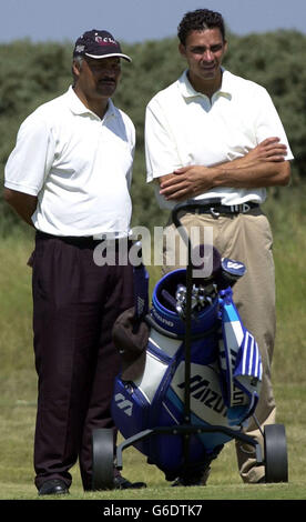 James Conteh, (right) with his caddie and father, former Boxing ...