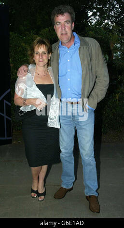 Jeremy Clarkson and wife Francine arriving for the wedding reception of ...