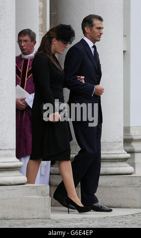Hugh van Cutsem funeral Stock Photo - Alamy