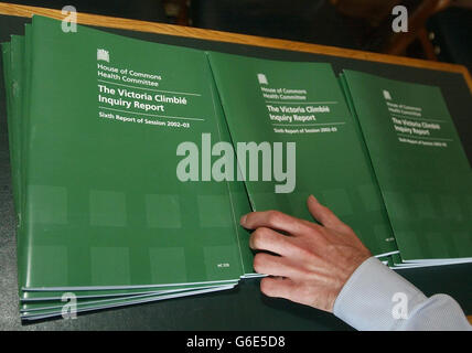 Victoria Climbie Inquiry Report Stock Photo - Alamy