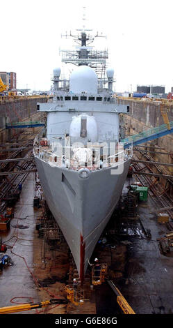 HMS Nottingham repairs Stock Photo - Alamy