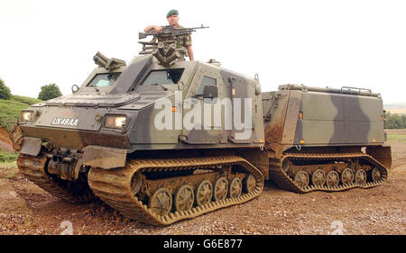 Royal Marines Amphibious armoured Viking all terrain vehicle, Braunton ...