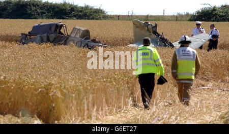 Duxford Air Museum Crash Stock Photo - Alamy
