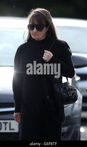 Amanda Hutton arriving at Bradford Crown Court, where she is charged ...