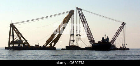 The stern section of the car carrier Tricolor which sank after a ...