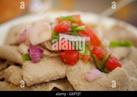 Injera flat bread made of teff flour, Ethiopian national dish, Ethiopia ...