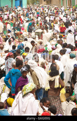 Crowds. Market day at Freweyni also known as Sinkata. Tigray, Ethiopia ...