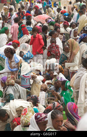 Crowds. Market day at Freweyni also known as Sinkata. Tigray, Ethiopia ...