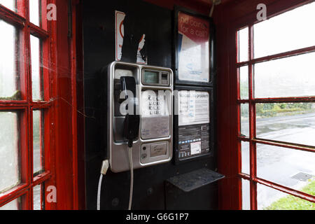 Communication K6 Phone Box vandalised broken Telephone notice glass ...