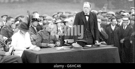 Winston Churchill at Enfield Lock Munition Works Stock Photo - Alamy