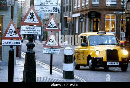 Hailo proposed road signs Stock Photo - Alamy