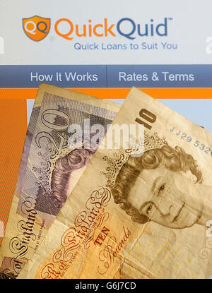 Quickquid Money Loan Website Stock Photo - Alamy