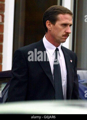 Luke Walmsley 's head teacher Gary Loveridge speaks at the funeral ...