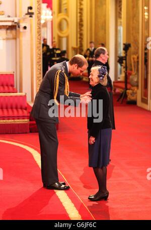 Jane Nicholson from Hunstanton is made an MBE by the Duke of Cambridge ...