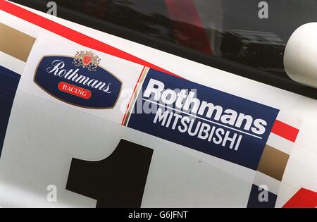 Motor Sport. Rothmans Mitsubishi Rally Team Stock Photo - Alamy