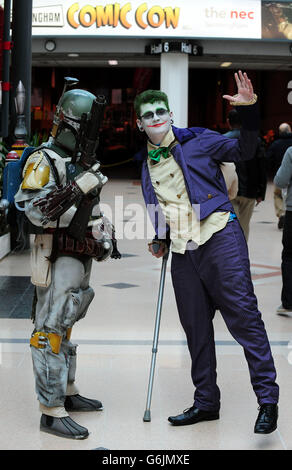 Comic Con enthusiasts attend the MCM Birmingham Comic Con at the NEC ...