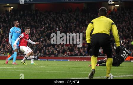 Arsenal's Jack Wilshere scores his team's second goal Stock Photo - Alamy