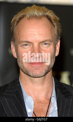 Singer Sting during a photocall and book signing for his autobiography ...