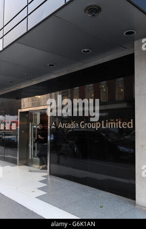 Arcadia Group head office at Berners Street, London. PRESS ASSOCIATION ...