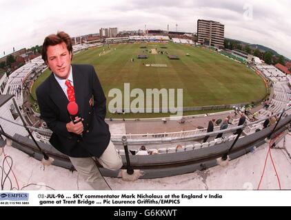 08-JUL-96 ... SKY commentator Mark Nicholas at the England v India game ...