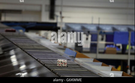 Letters, Christmas cards and Christmas presents are sorted at the ...